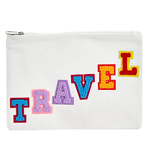 Bright Creations 6-Pack White Makeup Bag Set with Zipper - 8x6 Customizable Cotton Canvas Pouches for DIY Arts and Crafts, Items to Tie-Dye for Cosmetic Items, Stationary, Party Favors