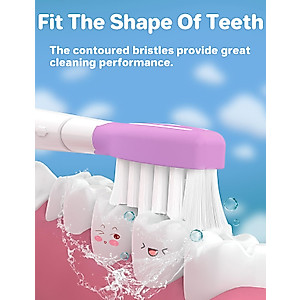 Kids Replacement Heads for Philips Sonicare: 7+ Child Soft Electric Toothbrush Standard Children Brush Head for Boy Girl, Pink & Blue 4 Pack