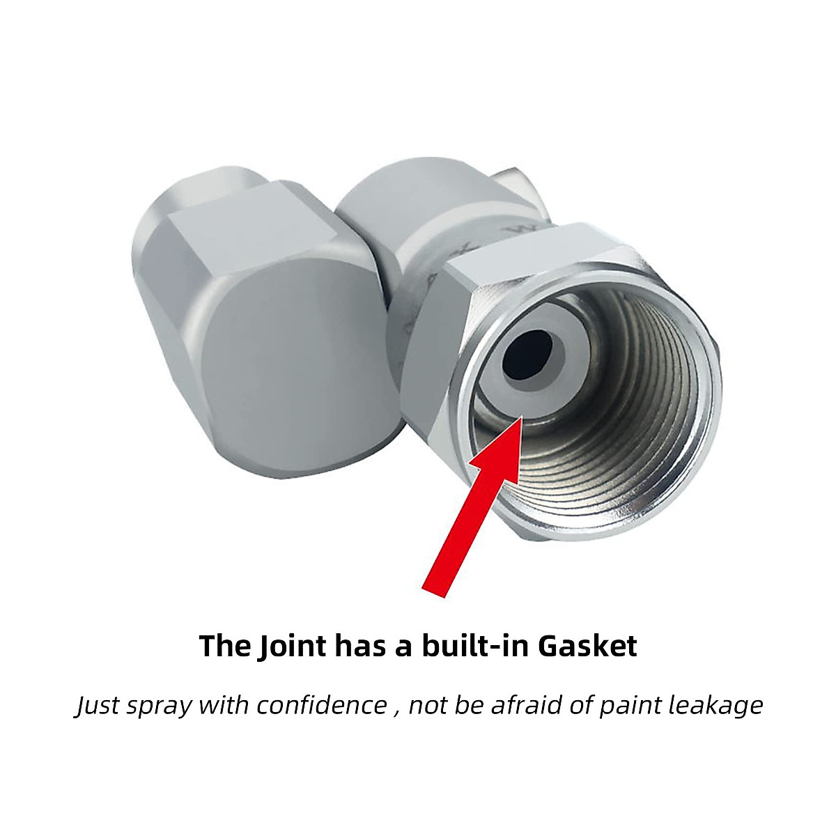 Airless Paint Spray Gun Swivel Joint Compatible with Graco 235486 7/8 Inch Thread 180 Degree Rotation