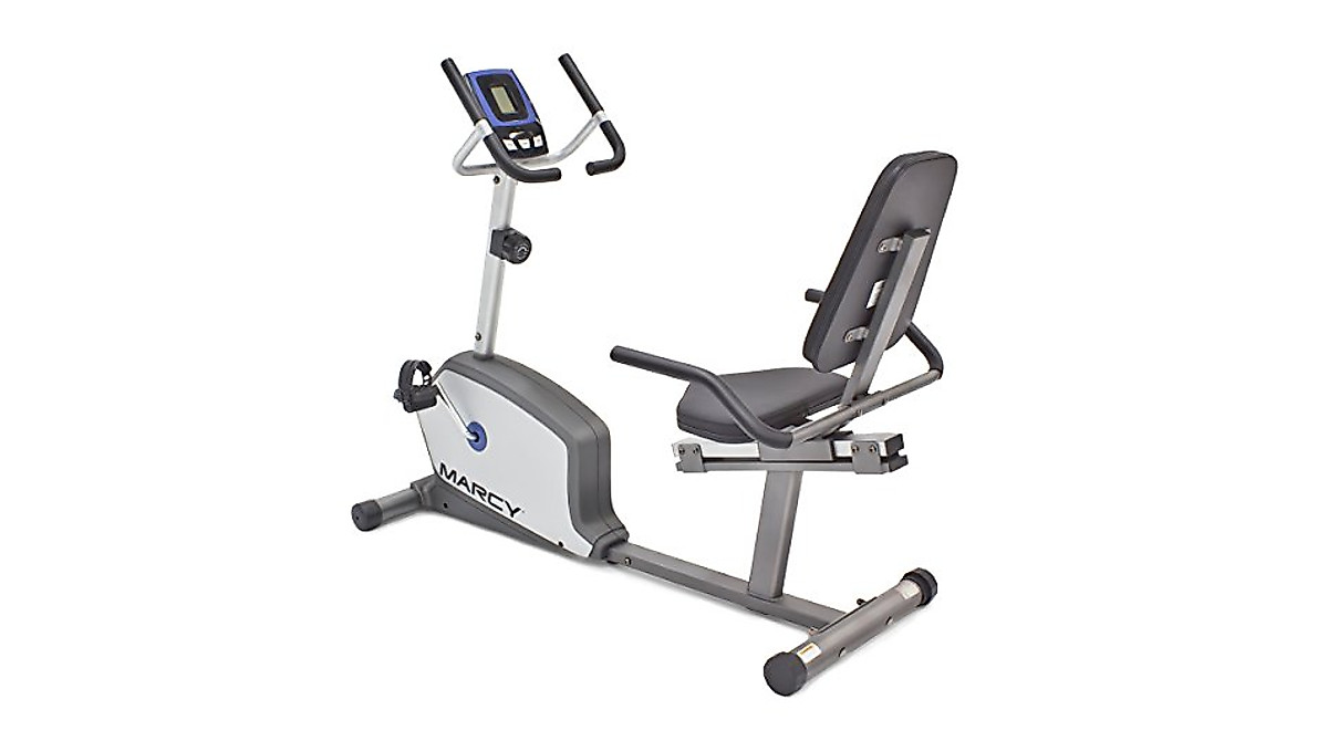 Marcy Recumbent Exercise Bike - Adjustable Seat & 8 Resistance Levels