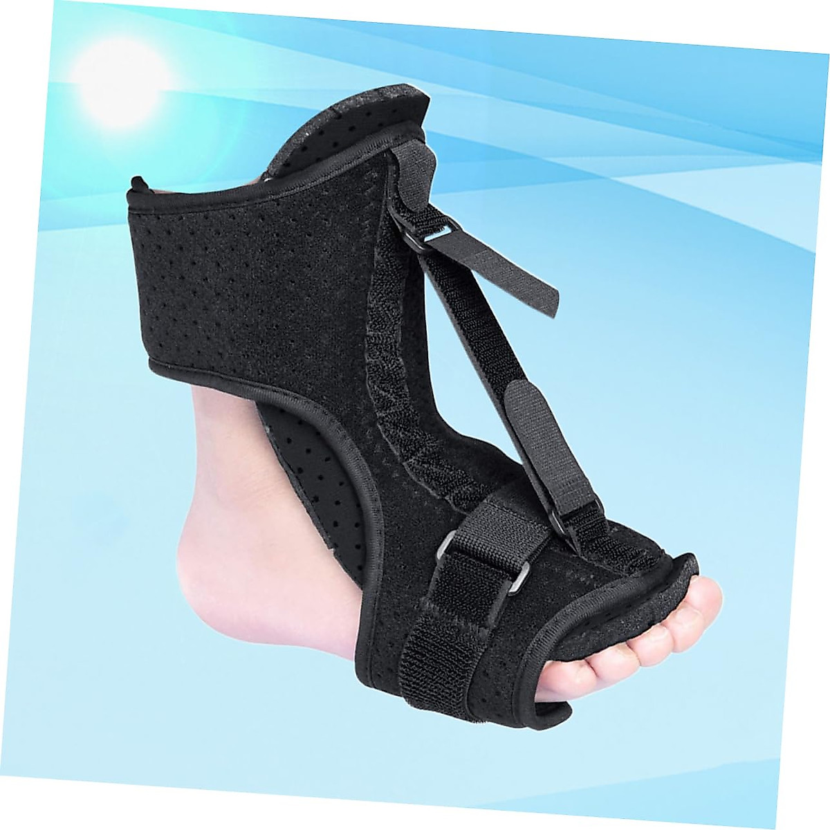 DOITOOL 1 Set ankle fixed brace night sleeping foot splint Achilles Tendonitis Foot Brace Plantar Fasciitis sleep sock night splint Foot Fracture Brace arch of foot support frame