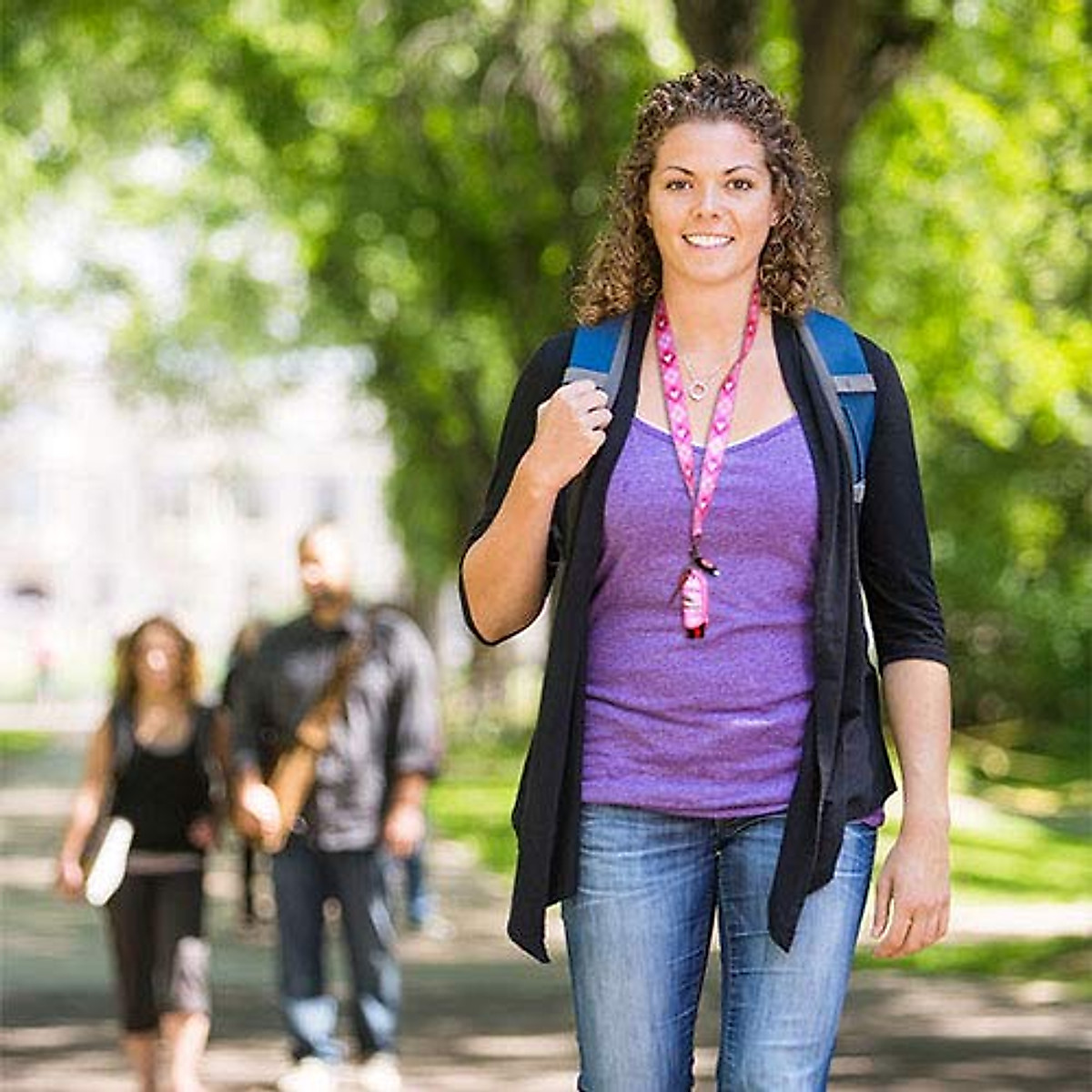 Personal Saver Compact Pepper Spray Keychain with LED Light - Maximum Police Strength OC Spray 12 ft Range with Safety Flip - Women w/Purse-Belt Clip