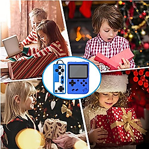 Retro Handheld Game Console,Portable Retro Video Game with 500 Classic FC Games 3 Inch LCD Screen, Support TV Connection & Two Players, Birthday for Kids, Adults (Blue)