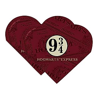 Harry Potter Hogwarts Express Tickets Heart Faux Leather Bookmark - Set of 2