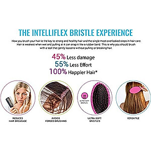 Wet Brush Disney Original Detangler Brush Princess Wholehearted - Tiana, Light Purple - All Hair Types - Ultra-Soft IntelliFlex Bristles Glide Through Tangles with Ease