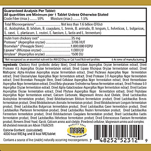 Total-Zymes PLUS Vegetarian Digestive Enzymes for Dogs & Cats, Supports a Healthy Digestive Tract & Immune System, Advanced Probiotics & Prebiotics- 100 Chewable Tablets by NWC Naturals
