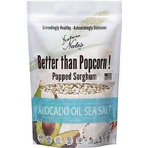 Nature Nate’s Popped Sorghum, Avocado Oil Sea Salt - Organic, Keto & Gluten Free, Whole 30, Healthy Snacks, Better Than Popcorn, Made in USA - 5 Ounce