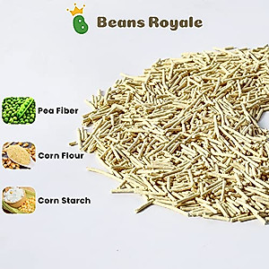 Beans Royale 2pcs Pack (6L x 2) Tofu Cat Litter, Biodegradable, Clumping Kitty Litter, Flushable,Pea Fiber,Dust Free, Odor Control, Low Tracking, Lightweight