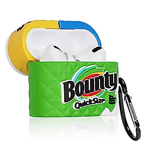 Oqplog for AirPod Pro 2019/Pro 2 Gen 2022 Case Cover for AirPods Pro Silicone Cases Air Pods Pro Cute Funny Cartoon 3D Kawaii Fun Soft Cool Trendy Unique for Girls Boys Teen Girly (Bonty Paper)