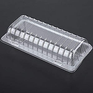 Alinory Storage Box, 25 PCS Plastic Hinged Loaf Container Food Fruit Storage Box(22.5 * 12.7cm)