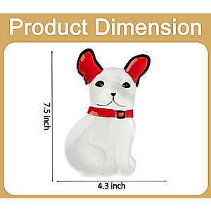 Dog Spoon Rest For Stove Top Spoon Holder For Kitchen Counter Puppy Cooking Spoon Rest White Ceramic Utensil Rest