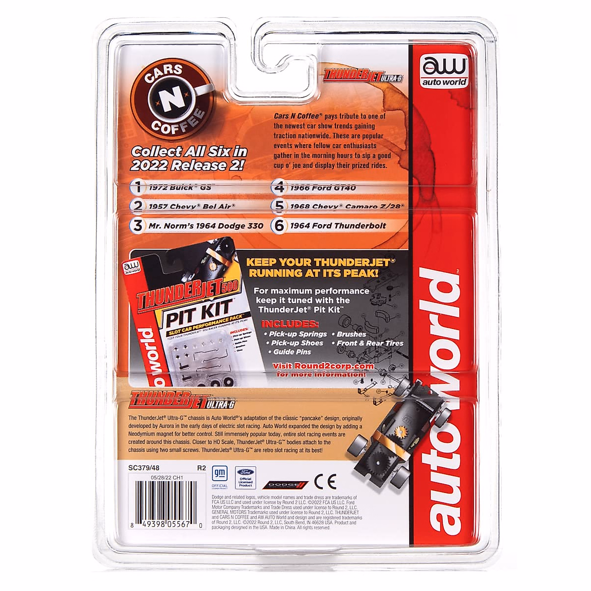 Auto World Thunderjet Cars N Coffee 1972 Buick GS (Silver) HO Scale Slot Car