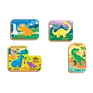 Peaceable Kingdom Dynamic Dinosaurs Bath Puzzles - Bath Toys for Toddlers – Foam Bath Puzzles for Kids Ages 18 Months+ - Boost Fine Motor Skills (17 Pieces, 5 Puzzles)