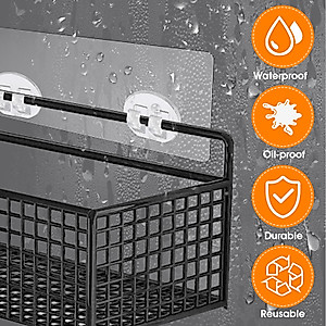 Gjinxi 3Pcs Shower Caddy Adhesive Replacement Hook, Transparent Adhesive for Shower Caddy Sticky Pads, No Drilling Waterproof Adhesive Hooks for Shower Basket, Soap Holder, Kitchen Racks