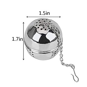 2pc Stainless Steel Ball Shape Tea Infuser Ball Tea Infuser Tea Leaf Filter with Handles Filter Tea