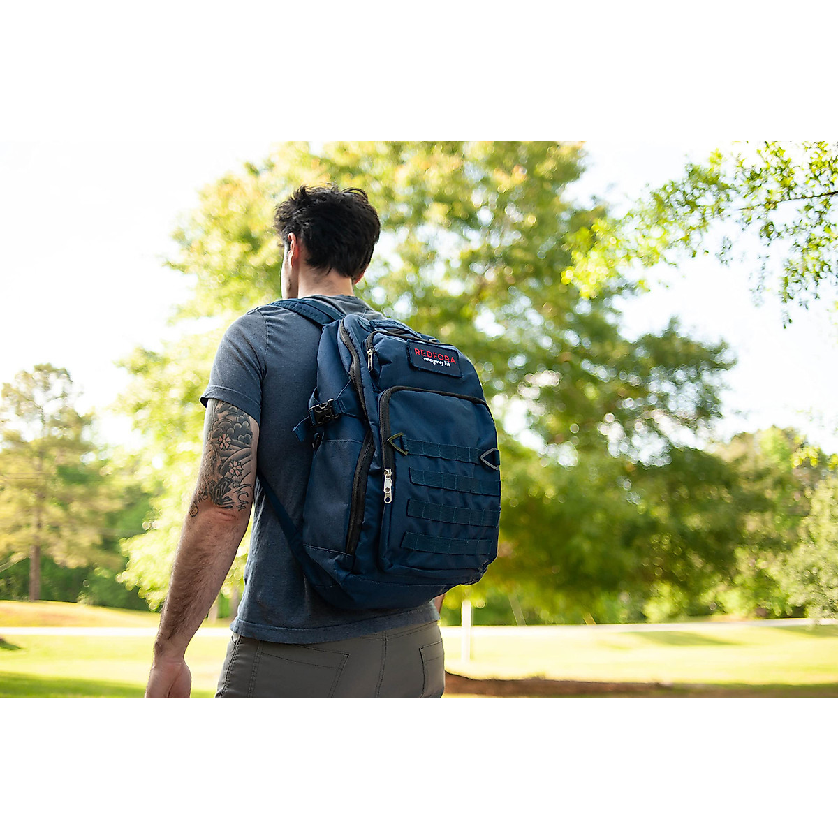 Complete Earthquake Bag - Most Popular Emergency kit for Earthquakes, Hurricanes, floods + Other disasters (2 Person, 3 Days, Blue Bag) (2 Person)