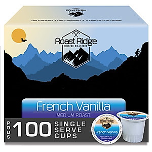 Roast Ridge Single Serve Coffee Pods for Keurig K-Cup Brewers, French Vanilla Blend, Medium Roast, 100 Count