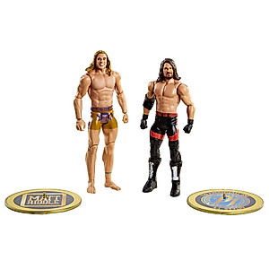 WWE AJ Styles vs Riddle, Championship Showdown 2-Pack, 6-in Action Figures High Flyers, Battle Pack for Ages 6 Years Old and Up