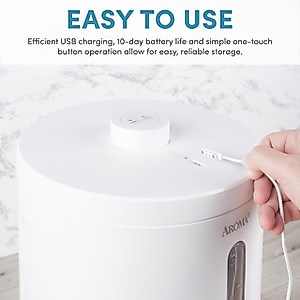 Aroma Housewares Vacuum Sealed Food Storage Container, White, 12 liters, ARD-168