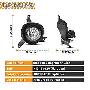 AUTOWIKI For 2001 2002 2003 FORD EXPLORER SPORT, 2001-2005 FORD EXPLORER SPORT TRAC Fog Lights Lamps Assembly 42W