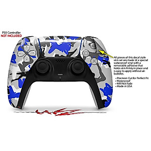 WraptorSkinz Skin Wrap compatible with Sony PS5 DualSense Controller Sexy Girl Silhouette Camo Blue (CONTROLLER NOT INCLUDED)