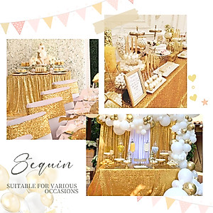 Sparkly Gold Sequin Tablecloth Rectangle Glitter Table Linen 60x102inch Wedding Sequin Tablecloth Decorations