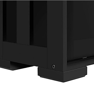 Yaheetech Sideboard Buffet Cabinet, Kitchen Storage Cabinet with Sliding Door and Adjustable Shelf, Stackable Cabinets Console Table for Living Room, Kitchen, Dining Room, Hallway, Black