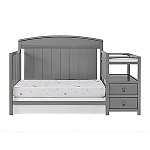 Oxford Baby Pearson 4-in-1 Convertible Crib & Changing Station, Dove Gray, GreenGuard Gold Certified