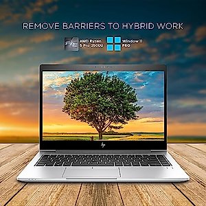 HP EliteBook 745 G5 14" Diagonal FHD Display LED Laptop PC, AMD PRO Ryzen-Series Processor, 16GB DDR4 Ram, 256GB SSD Drive, Web Camera, USB Type C, HDMI, Windows 11 Pro (Renewed)