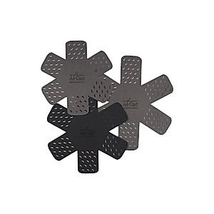 3-Piece Set Cookware Protectors and All-Clad Premium Ribbed Textured Silicone Grip Cookware Set | Pot and Pan Protectors and Handle Grips