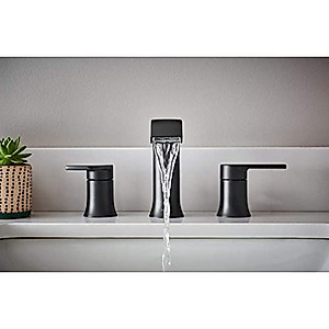 Moen 84763BL Genta 8 in. Widespread 2-Handle Bathroom Faucet in Matte Black