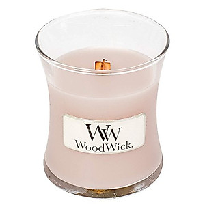 Woodwick Line Basic Candle Mini Vanilla and Sea Salt Wax, Pink, 7 x 7 x 8 cm