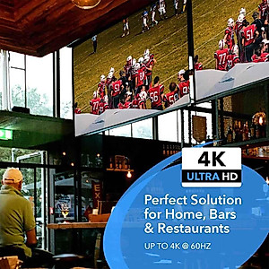 OREI 1 in 4 Out HDMI Splitter, 4K @ 60Hz 2.0 HDMI Splitter 2 Ports with Full Ultra HDCP 2.2, 18 Gbps & 3D Supports EDID Control