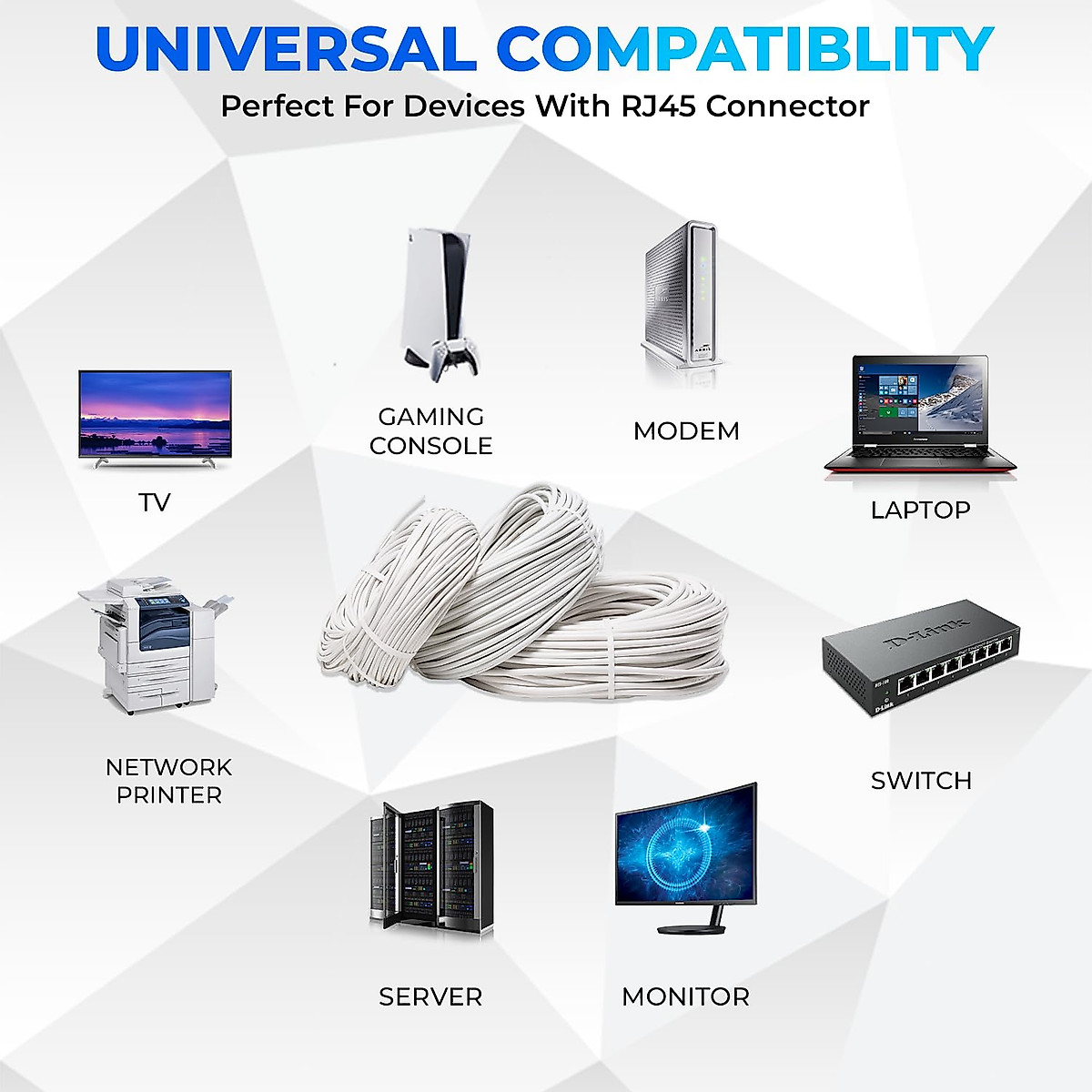 TSCables | Cat6 Plenum (CMP) 1000ft Cable, 23AWG | 100% Solid Bare Copper | 550MHz, PoE++ (4PPoE) | Unshielded Twisted Pair (UTP) Bulk Ethernet Cable, Available in 10 Colors