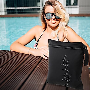 Giantree 2 Pack Wet Bag for Swimsuit, Waterproof Clothes Bag with Handle Zippered, Travel Laundry Bags, Reusable Waterproof Wet Dry Bag for Swimsuit Wet Clothes Bag for Travel Gym Beach