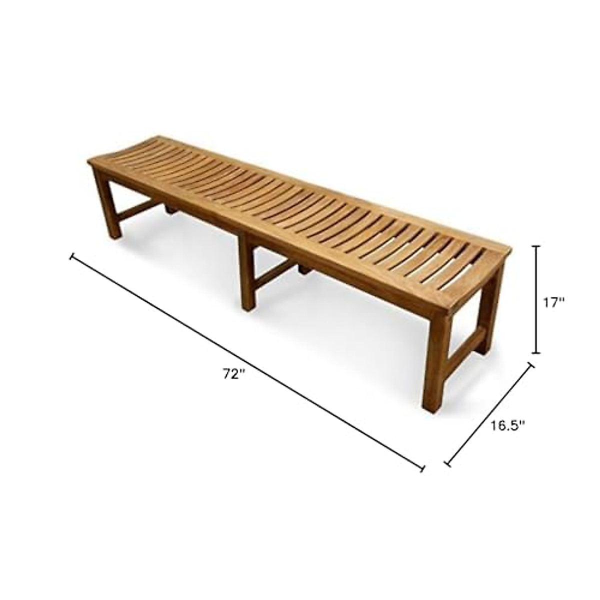 Douglas Nance Classic 6' Teak Backless Bench
