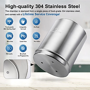 LCF Gravity-fed Water Filter System, 3 Gallons Stainless-Steel System with 6 Filters, Metal Water Level Spigot and Stand, Reduces Chlorine & Fluoride, LCF Gravity Tank series(LCF-GT- Professional)