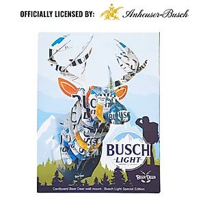 BEER DEER Busch Light Deer Head 3D Cardboard Mount Wall Art