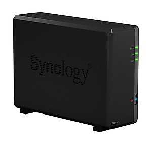 Synology DiskStation DS118 Mini Desktop NAS Server, Realtek RTD1296 Quad-Core, 1GB DDR4 Synology SDRAM, 2TB SSD, Synology DSM Software
