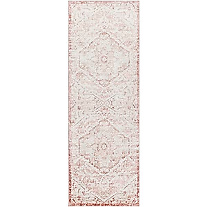 Mark&Day Area Rugs, 5x7 Baflo Traditional Blush Area Rug, Pink/White/Beige Carpet for Living Room, Bedroom or Kitchen (5'2" x 7')