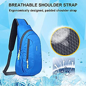 Peicees Sling Bag For Men Women Chest Bag Small Shoulder Bag Crossbody Backpack For Hiking Travel