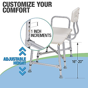 Lumex Bariatric Tub Transfer Bench, Bathtub & Shower Chair, Holds 600 Pounds