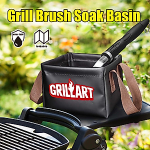GRILLART Grill Brush Bristle Free, Soak Basin, Perfect Partner for SteamWizards Grill Brush (Only Soak Basin No Grill Brush)