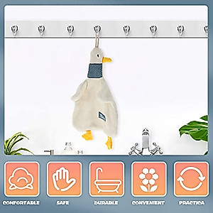 Adorainbow Baby Towels Baby Towels Hanging Hand Towels Cartoon Duck Hand Towels with Hanging Absorbent Coral Fleece Towel for Bathroom Kitchen White Bathroom Hand Towels Bathroom Hand Towels