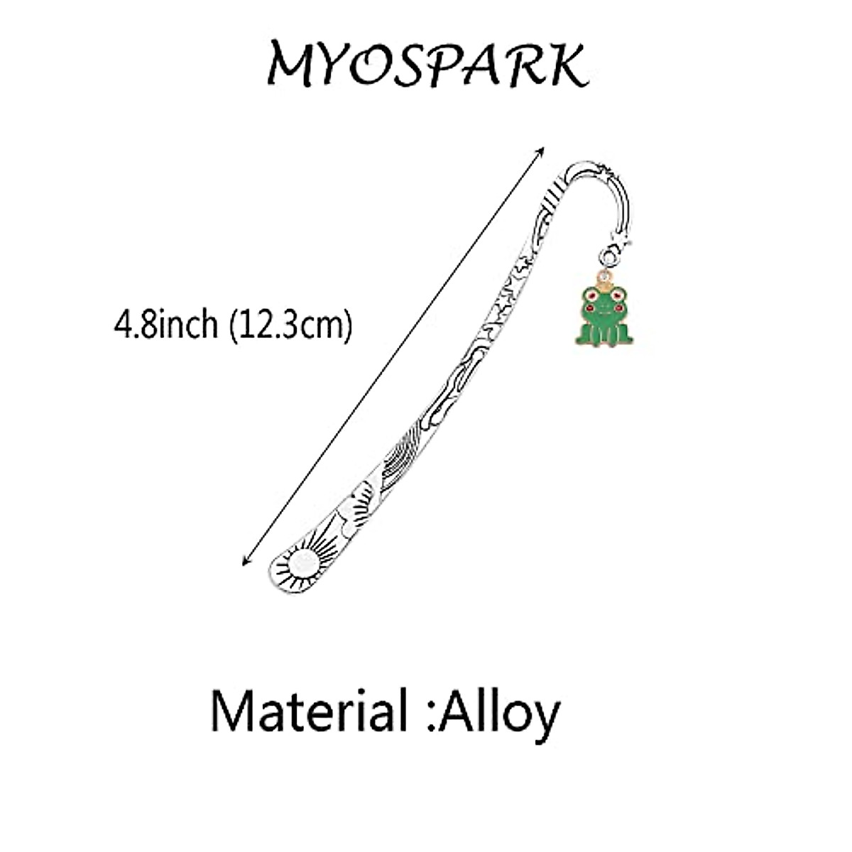 MYOSPARK Frog Bookmark Frogs Lover Gift Animal Bookmarks Gifts for Book Lovers Inspirational Gifts for Kids (Frog Bookmark)