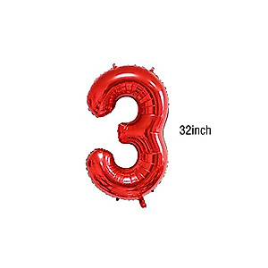 Mario Brothers Foil Balloons Mario Birthday Party Supplies 3rd Mario Party Decorations for Kids Birthday (Mario 3rd Birthday)