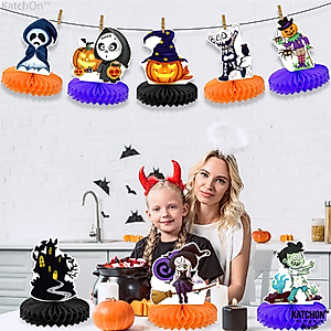 KatchOn, Halloween Centerpieces for Tables - Pack of 8 | Spooky Halloween Table Centerpiece, Pumpkin Halloween Decorations Indoor | Scary Halloween Centerpieces for Ghost Halloween Party Decorations