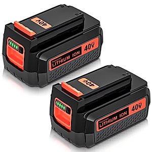 2Pack 40 Volt MAX 3.0Ah Lithium ion Replacement Battery Compatible with Black and Decker 40V Battery LBX2040 LBXR36 LBXR2036 LST540 LCS1240 LBX1540 LST136W 40V Cordless Power Tools Battery (Orange)