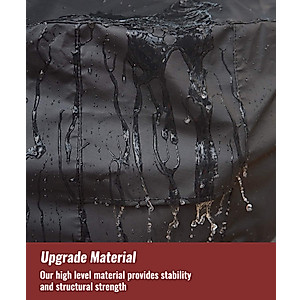 NUPICK 32 Inch Round Fire Pit Cover for Landmann Big Sky, 600D Heavy Duty and Waterproof Cover Fit 28/30/31/32 Inch Round Fire Pit/Bowl, All Weather Resistant