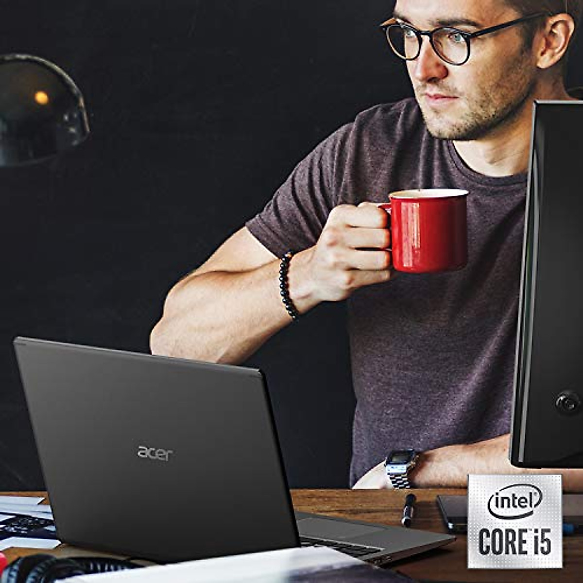 Acer Aspire 5 A515-55T-53AP, 15.6" HD Touch Display, 10th Gen Intel Core i5-1035G1, 8GB DDR4, 256GB NVMe SSD, WiFi 6, HD Webcam, Backlit Keyboard, Windows 10 Home